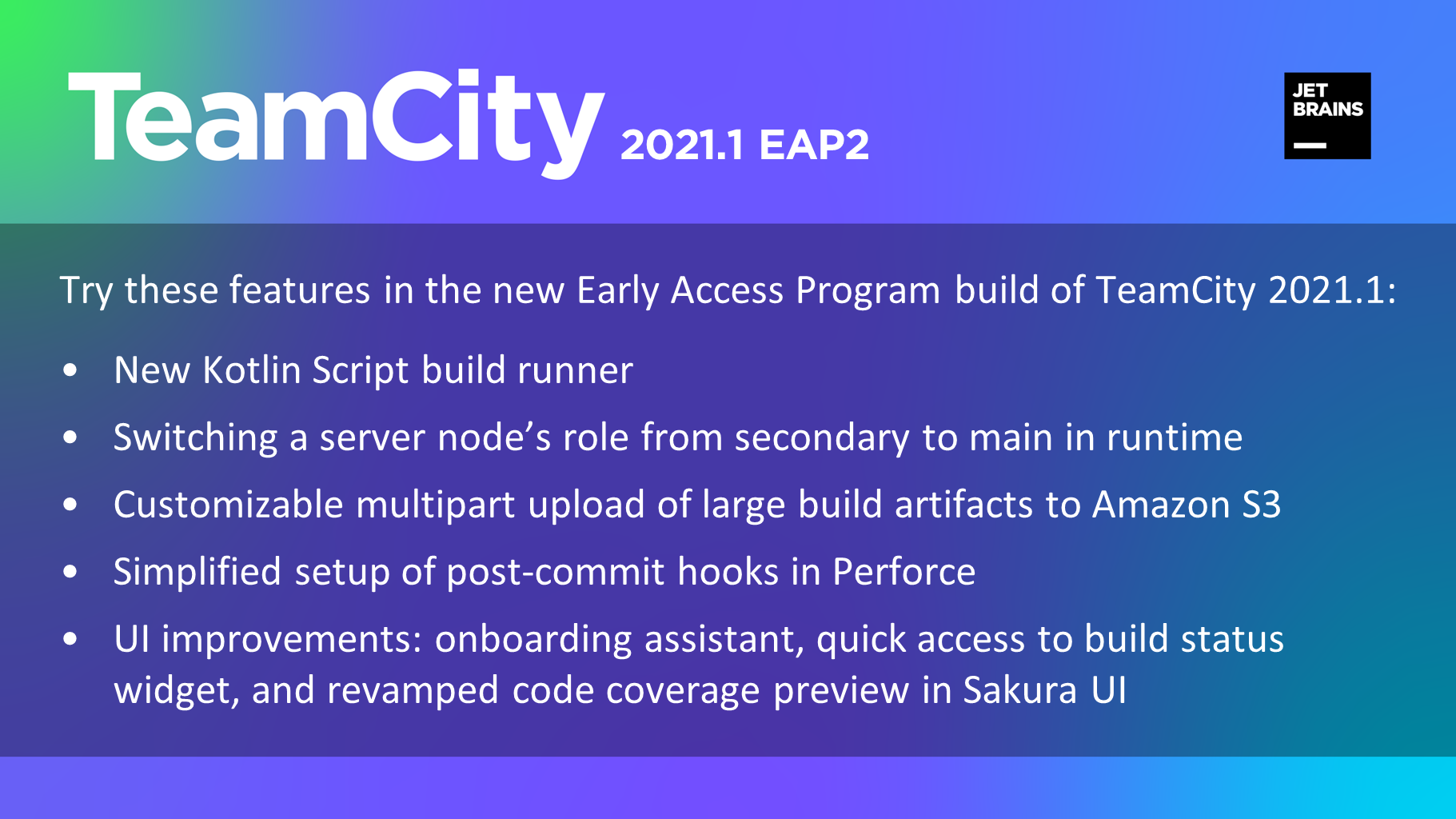 TeamCity 2021.1 EAP2在这里| TeamCity博客 - BOB体育官方APP下载